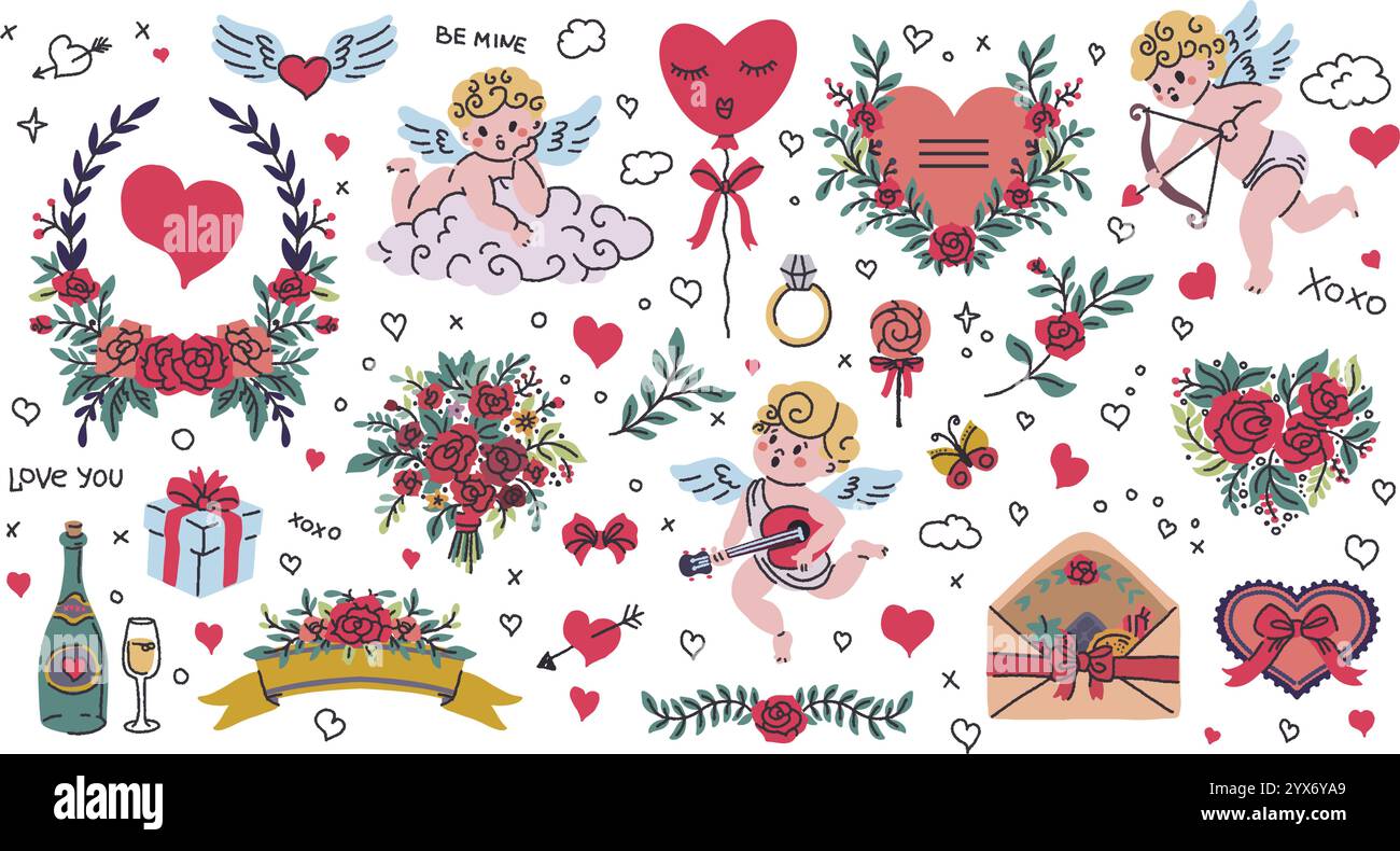 With cherubs Stock Vector Images - Alamy