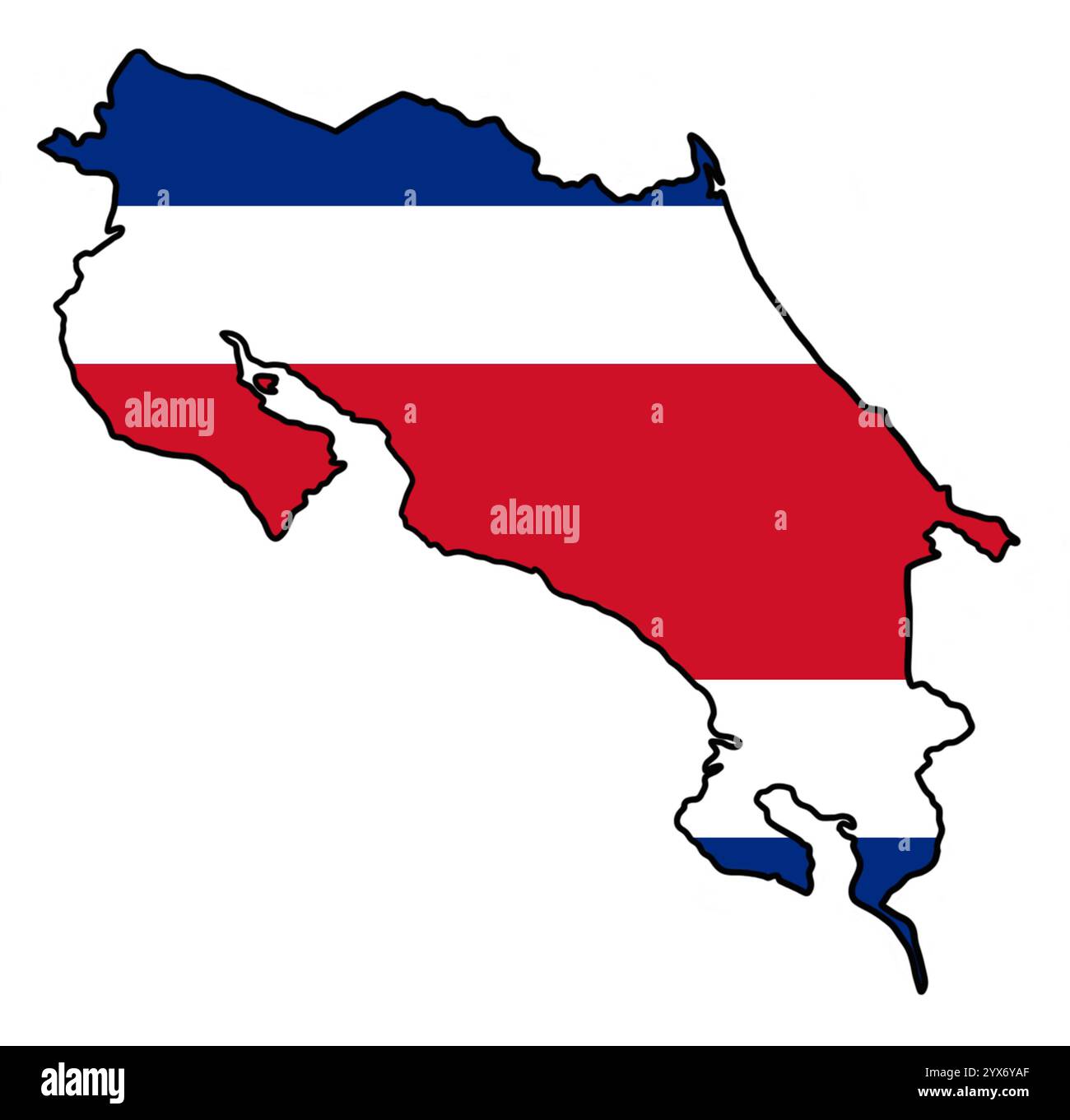 Costa rica shape Cut Out Stock Images & Pictures - Alamy