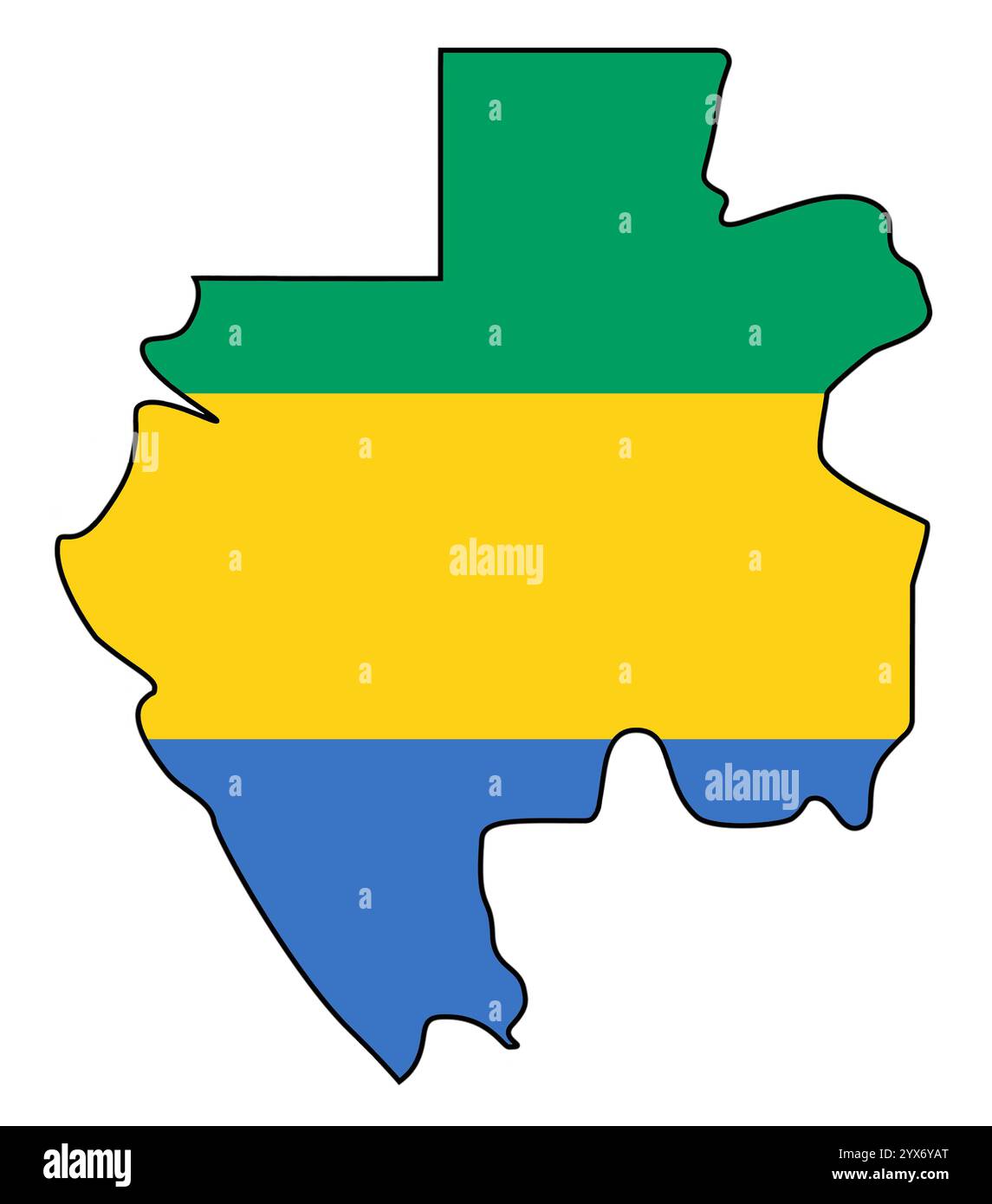 Outline map gabon national hi-res stock photography and images - Alamy