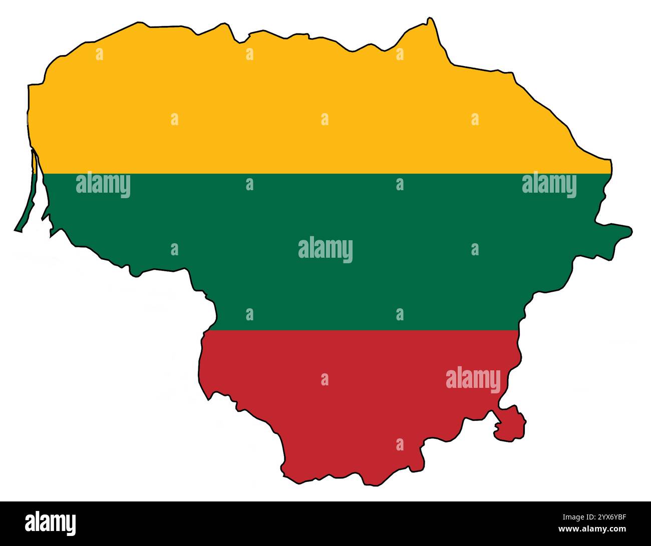 Flag of country lithuania outline hi-res stock photography and images ...