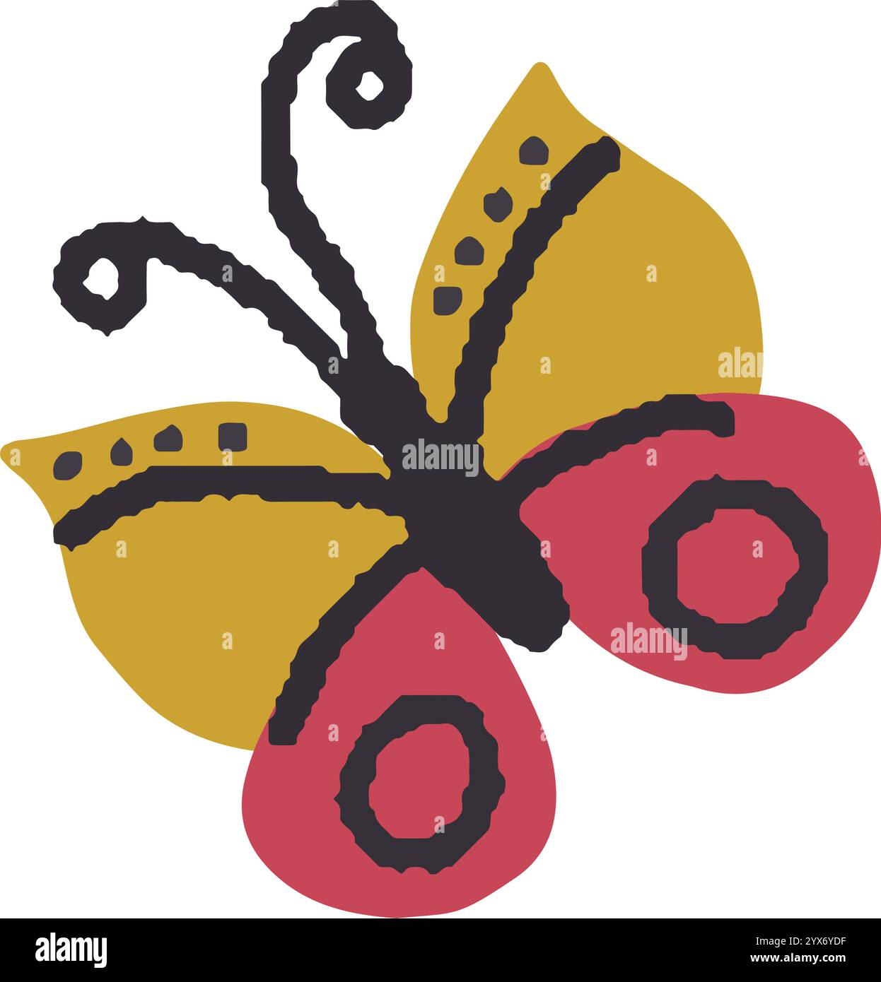 Simple butterfly illustration symmetrical wings hi-res stock ...
