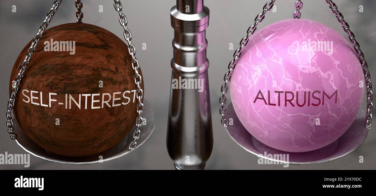 Self-Interest or Altruism - weighing two choices, available options ...