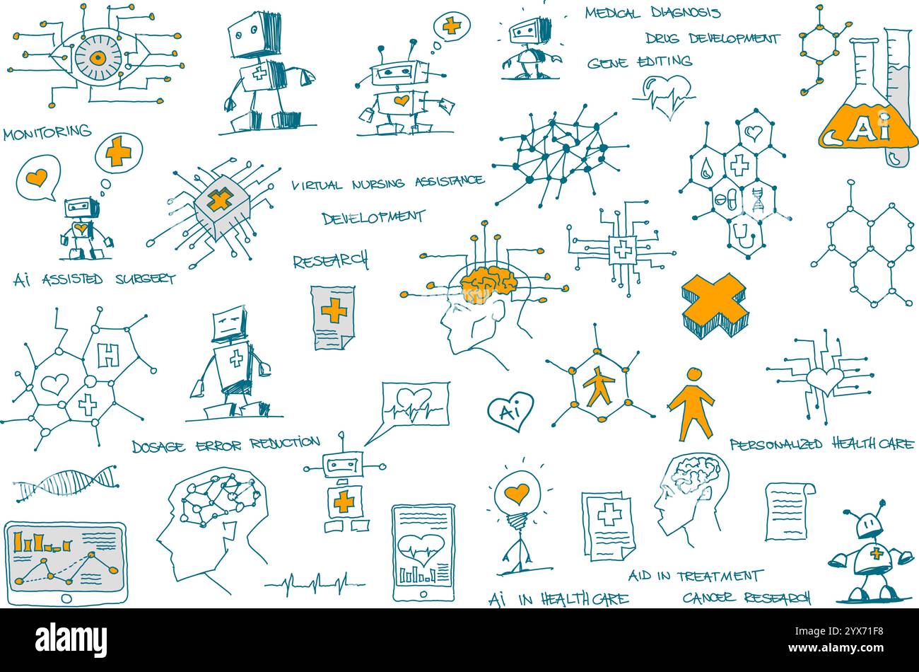 Healthcare digital future Cut Out Stock Images & Pictures - Alamy