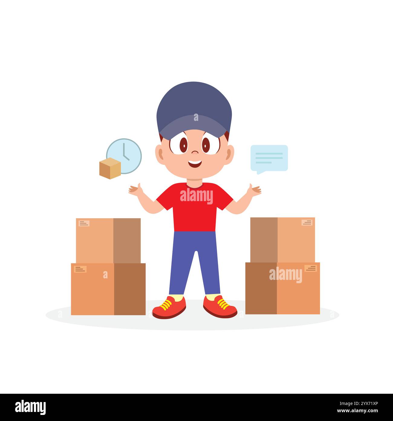 Stand courier Stock Vector Images - Alamy