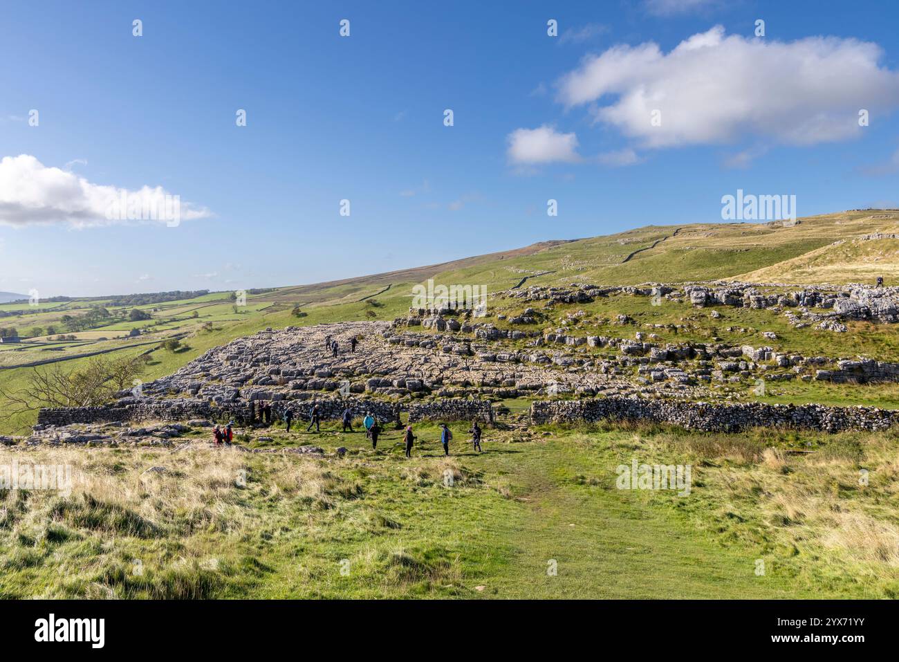 Malham limestone pavement formation near the village of Malham, North ...