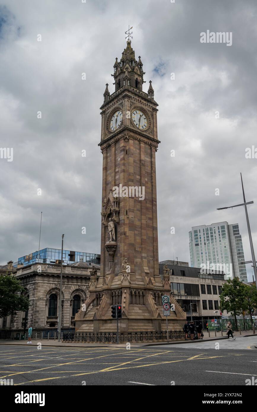 BELFAST, NORTHERN IRELAND – AUGUST 4, 2023: The Albert Memorial Clock ...