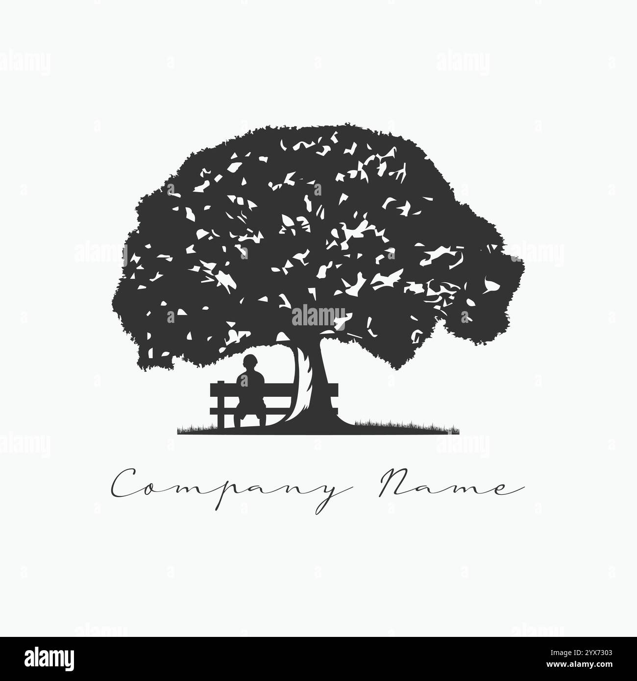 Happy man sitting on bench Stock Vector Images - Alamy