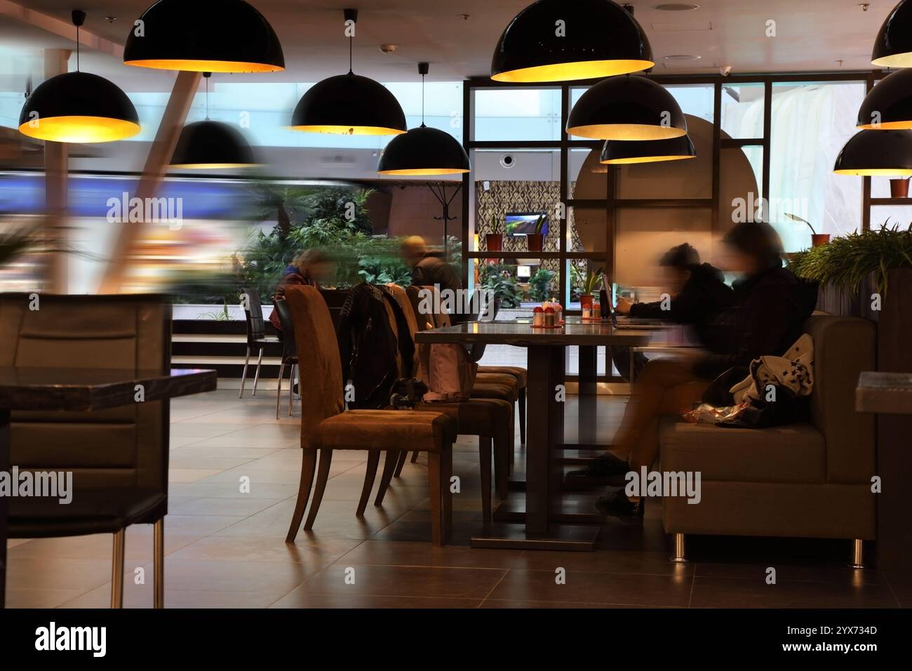 The interior of the cafeteria in a modern style Stock Photo - Alamy