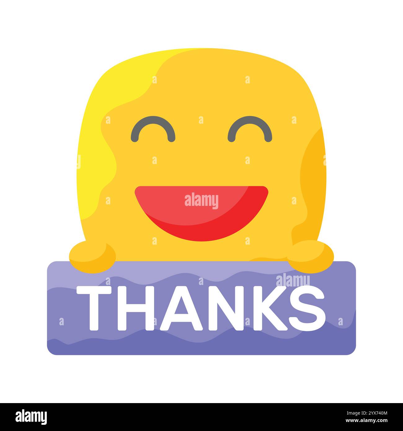 Grab this carefully crafted icon of thanks emoji, ready for premium use ...