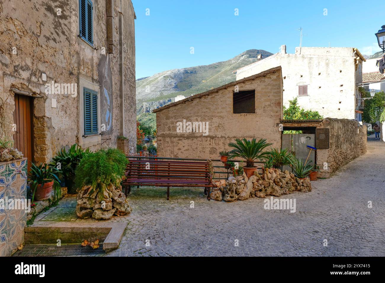 An old house among the alleys of Maranola, a small medieval town in the ...