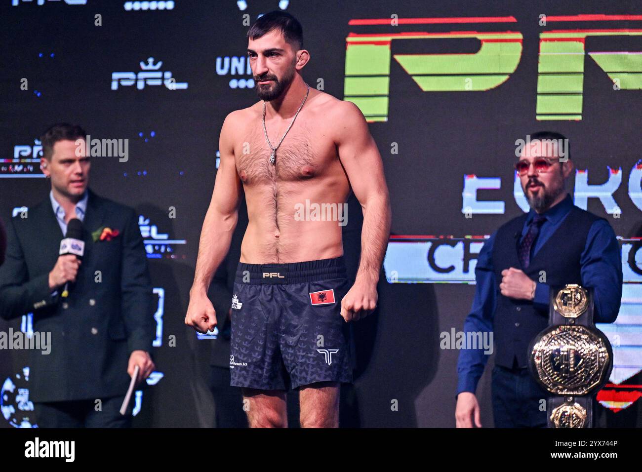 Lyon, France. 13th Dec, 2024. Florim Zendeli attending the Ceremonial ...