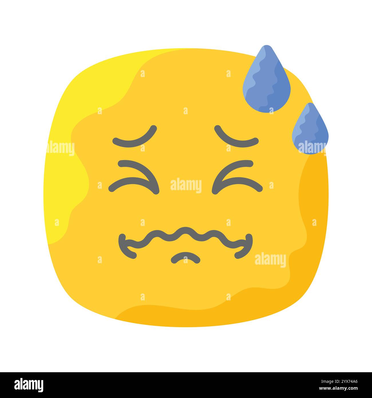 Painful expression, trendy icon of pain emoji, editable vector Stock ...