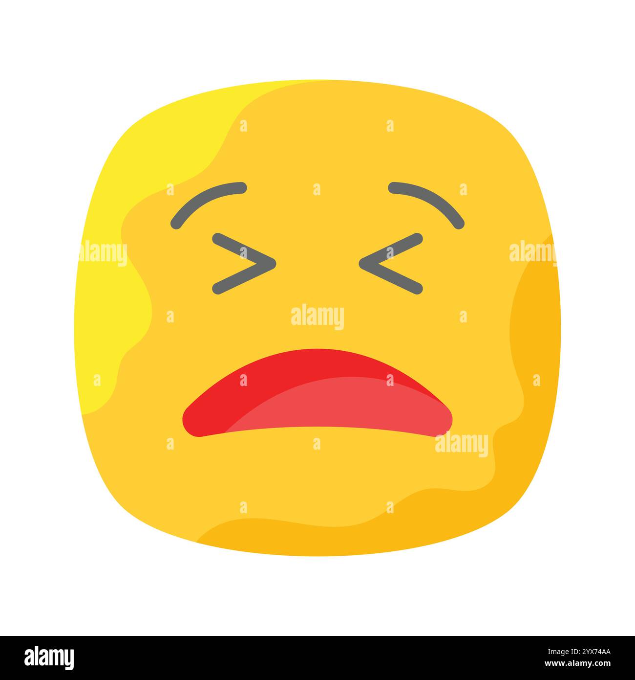 Painful expression, trendy icon of pain emoji, editable vector Stock ...