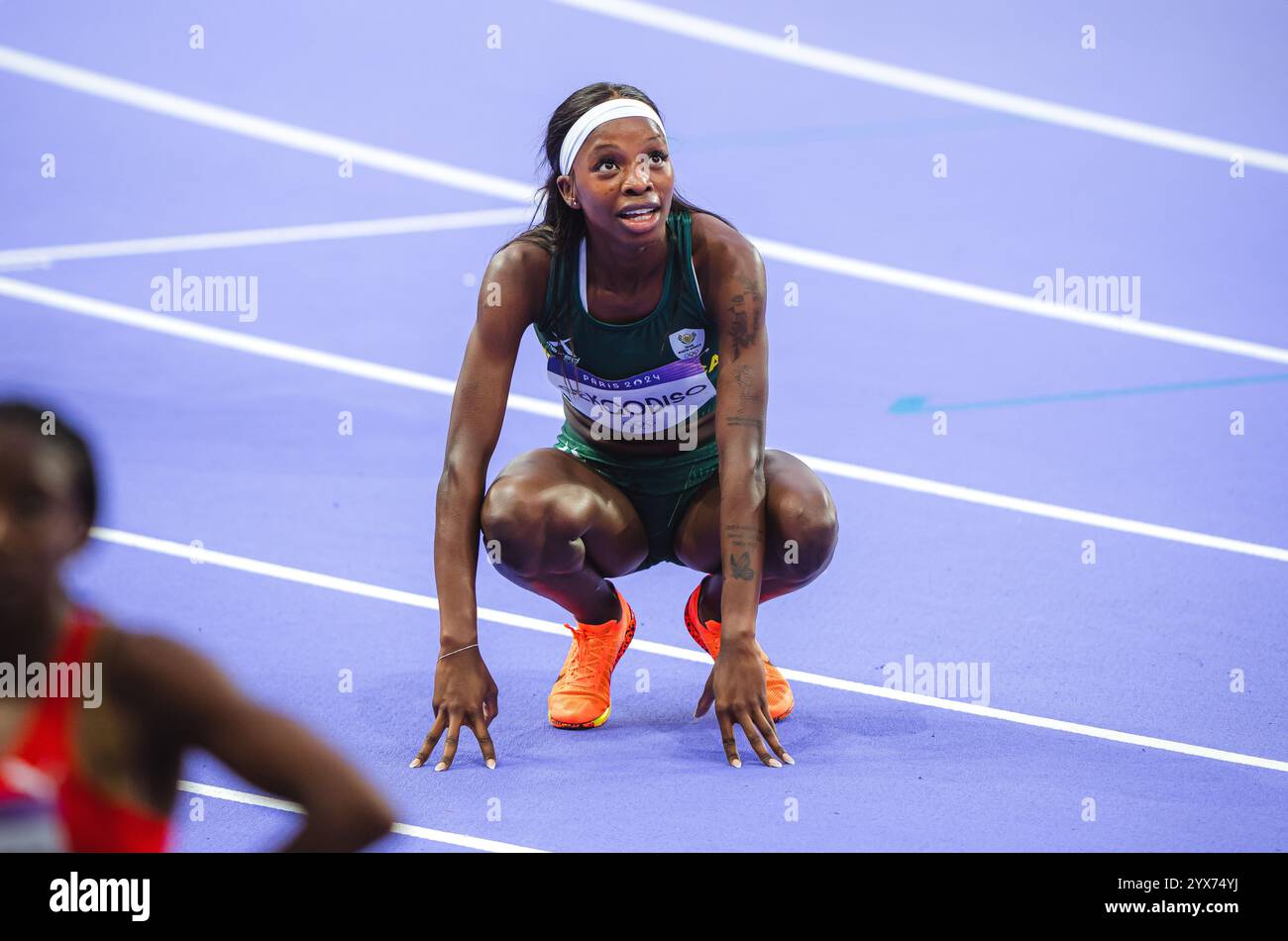 Prudence Sekgodiso participating in the 800 meters at the Paris 2024 ...