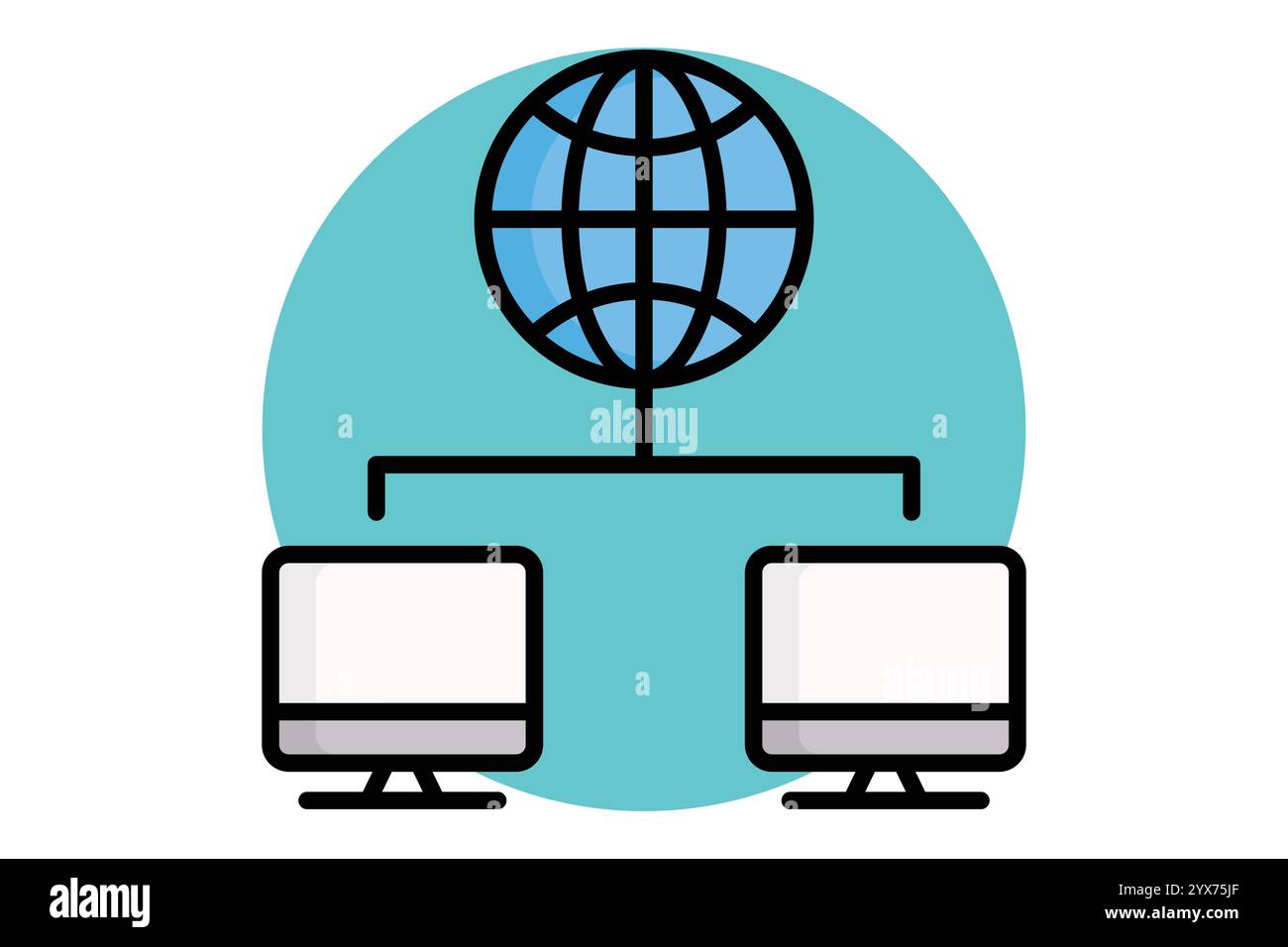 Network icon. colored outline icon style. icon related to IT. IT ...