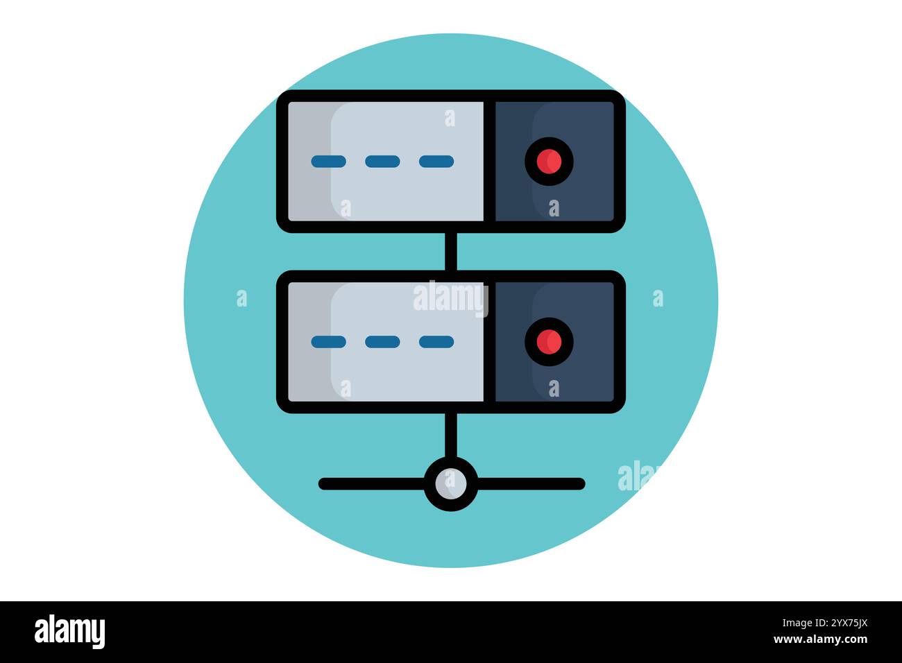 Server icon. colored outline icon style. icon related to IT. network ...