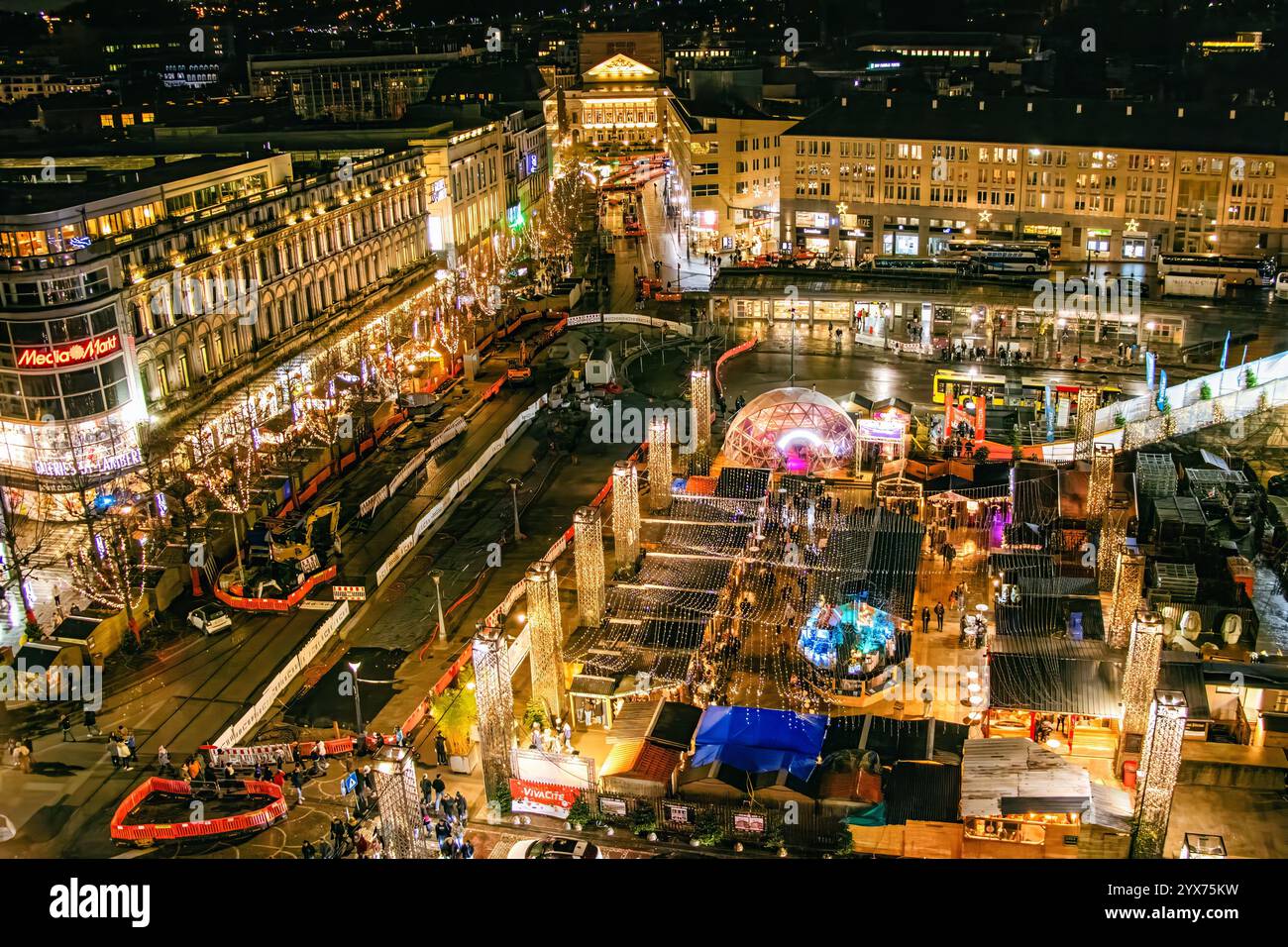 Village de Noel in Liege 2024, Belgium. New Year 2025, Liège Christmas ...