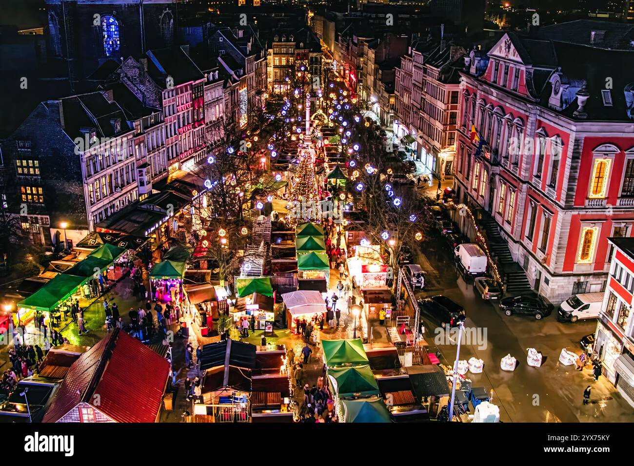 Village de Noel in Liege 2024, Belgium. New Year 2025, Liège Christmas ...