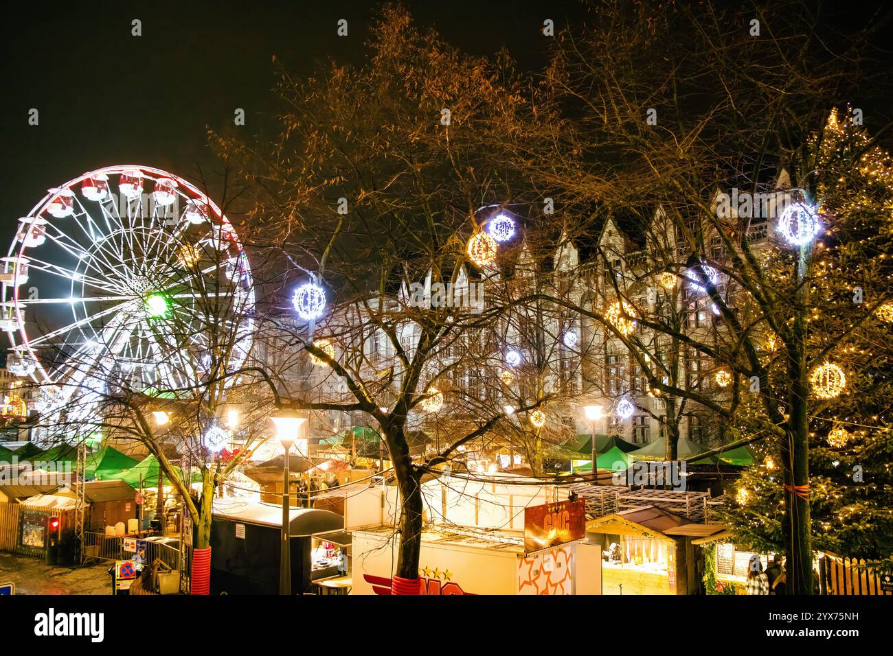Village de Noel in Liege 2024, Belgium. New Year 2025, Liège Christmas ...