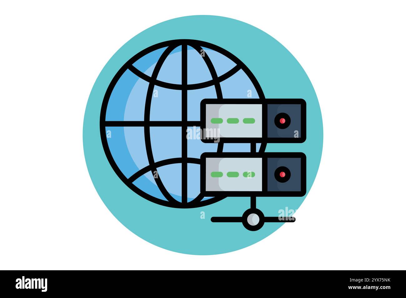 Web server icon. colored outline icon style. icon related to IT ...