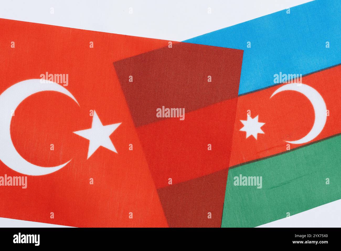 Turkey next to national flag Azerbaijan made textiles. Relations ...