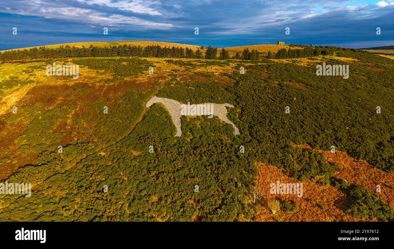 Strichen Aberdeenshire Scotland a White Horse on Mormond Hill made of ...
