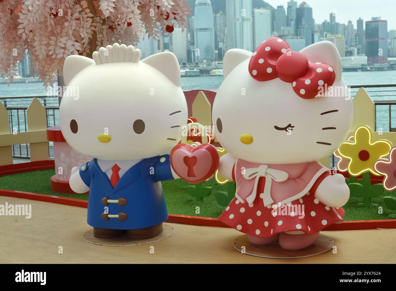 Dear Daniel and Hello Kitty at Victoria Harbor waterfront, Hong kong ...
