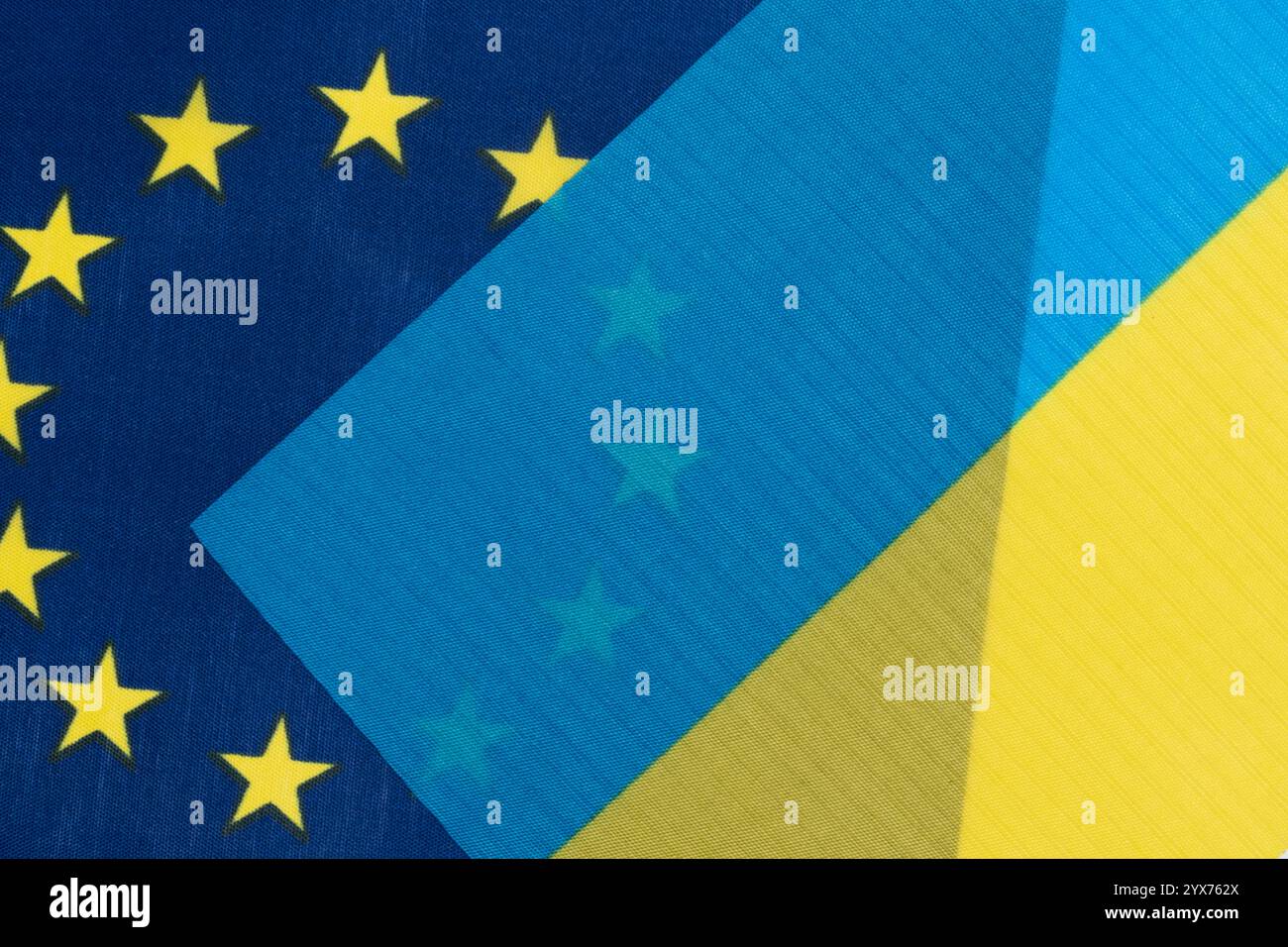 European Union and Ukraine flag background. EU and Ukraine flag Stock ...