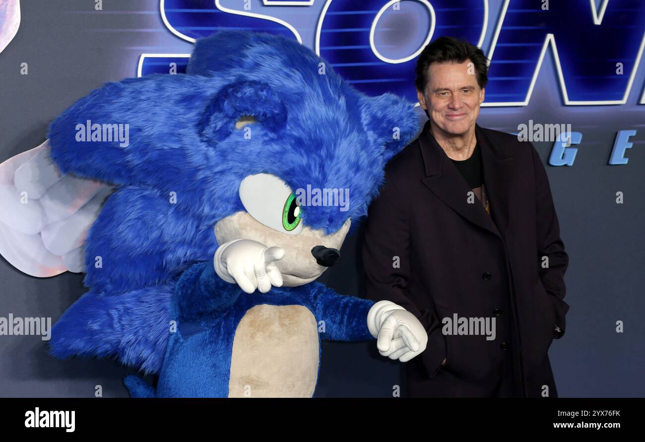 Jim Carrey attends the "Sonic The Hedgehog 3" UK Premiere at Cineworld ...