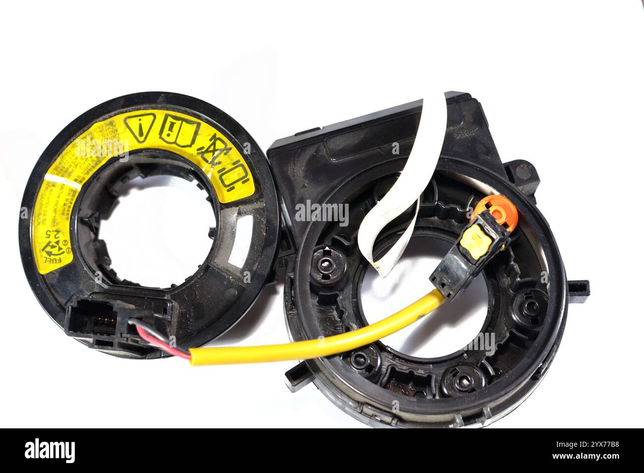 Cairo, Egypt, November 18 2024: Broken Airbag spiral cable clock spring ...