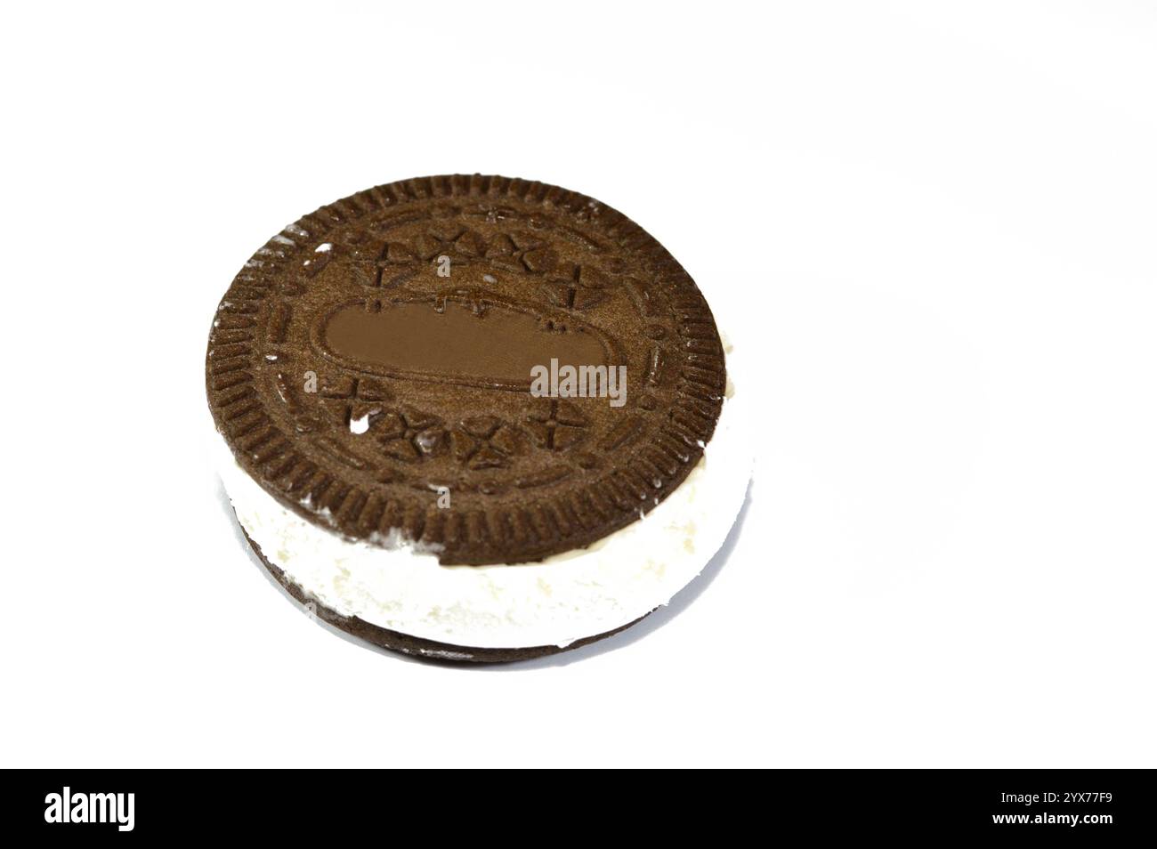 Cookies ice cream sandwich, a frozen dessert consisting of ice cream ...