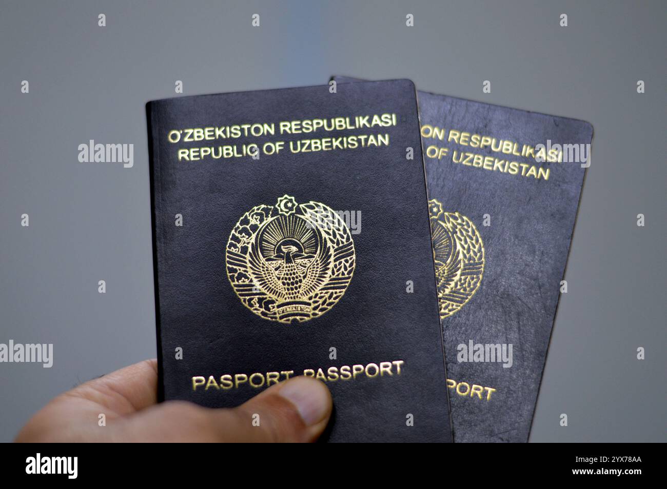 The Uzbekistan passport, issued to the citizens of Uzbekistan for ...