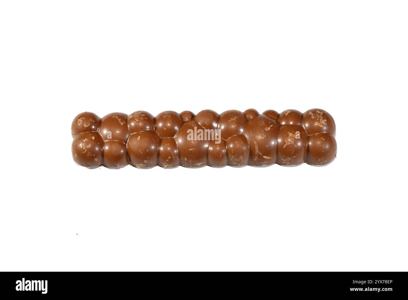 A bar of chocolate with chocolate bubbles, a milk chocolate, Smooth ...