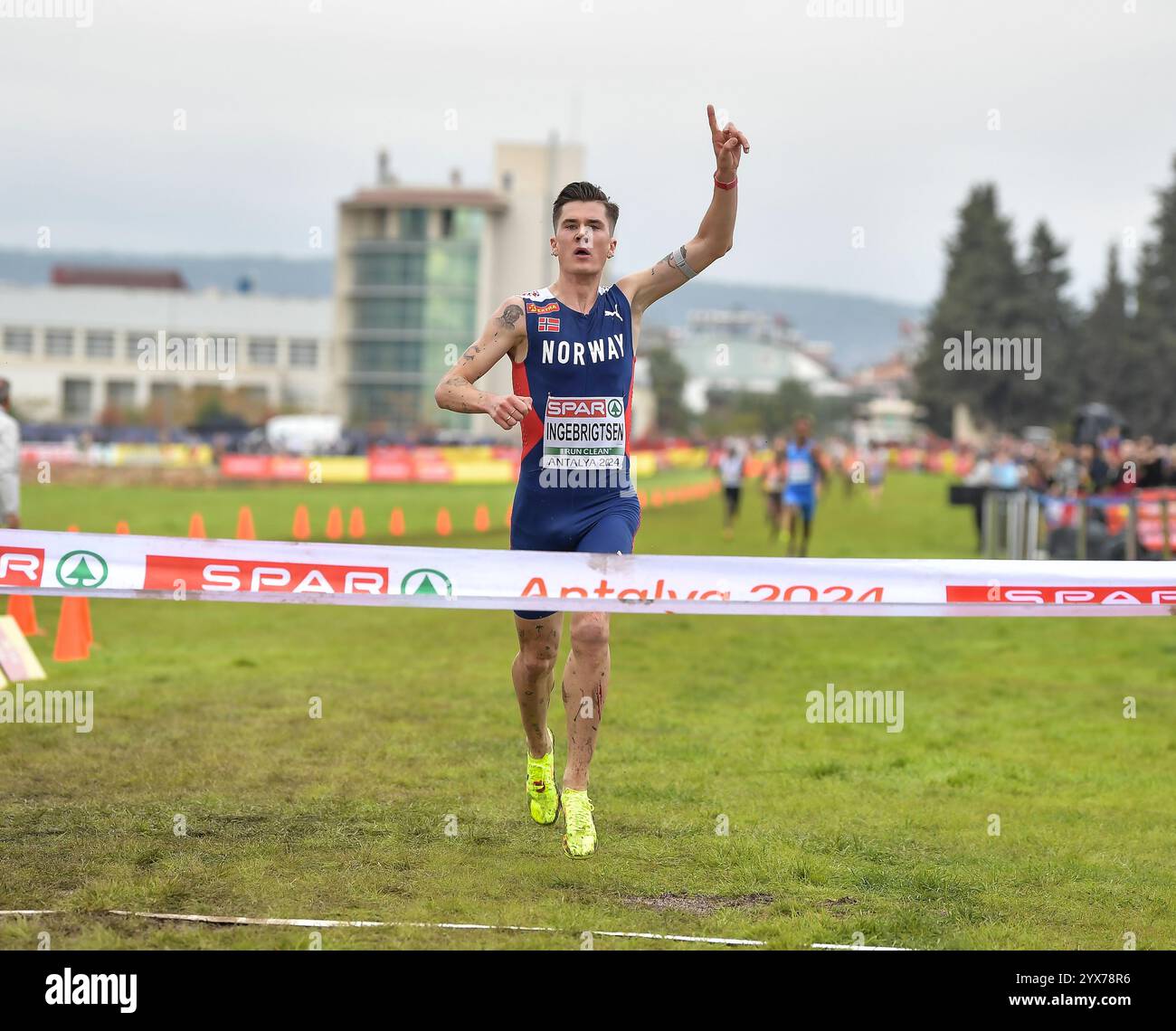 Jakob Ingebrigtsen of Norway senior men’s race at the SPAR European ...