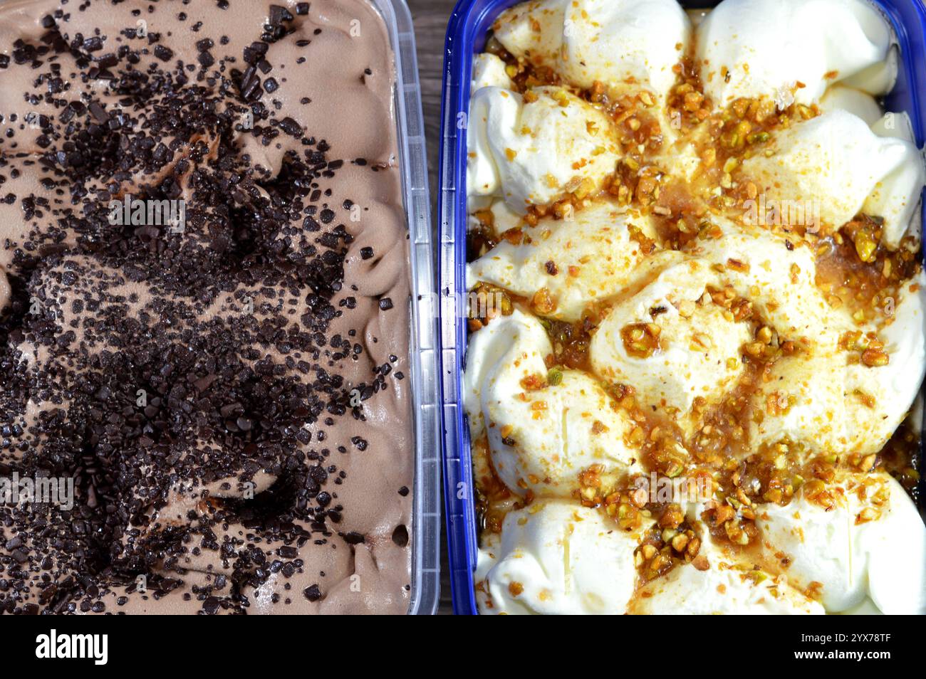 Assorted Ice cream, Mistika Mastic Pistachio ice cream flavored with ...