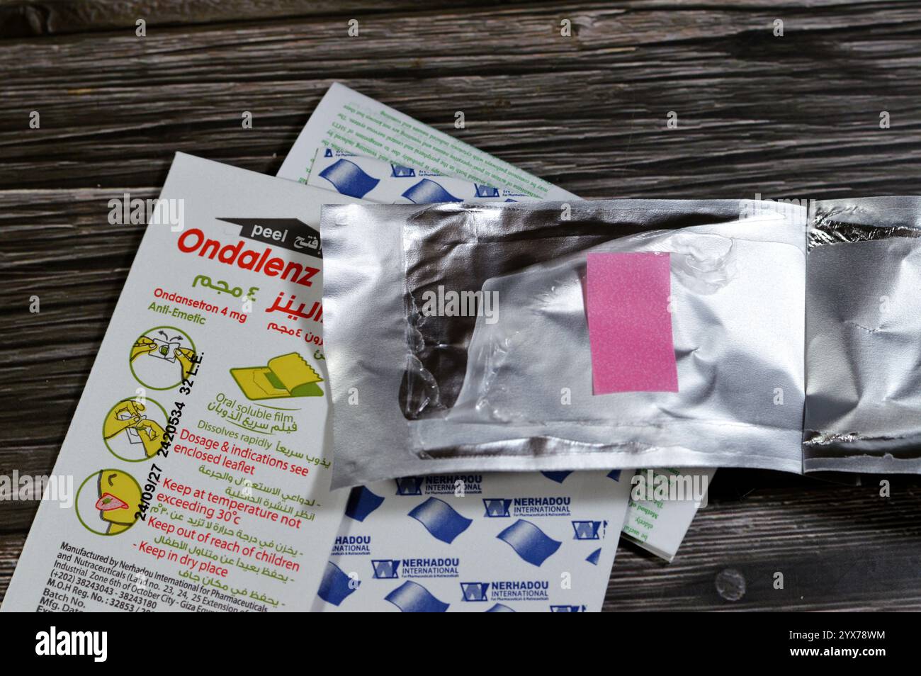 Cairo, Egypt, November 23 2024: Ondalenz Ondansetron oral soluble film ...