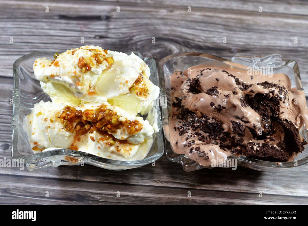 Assorted Ice cream, Mistika Mastic Pistachio ice cream flavored with ...