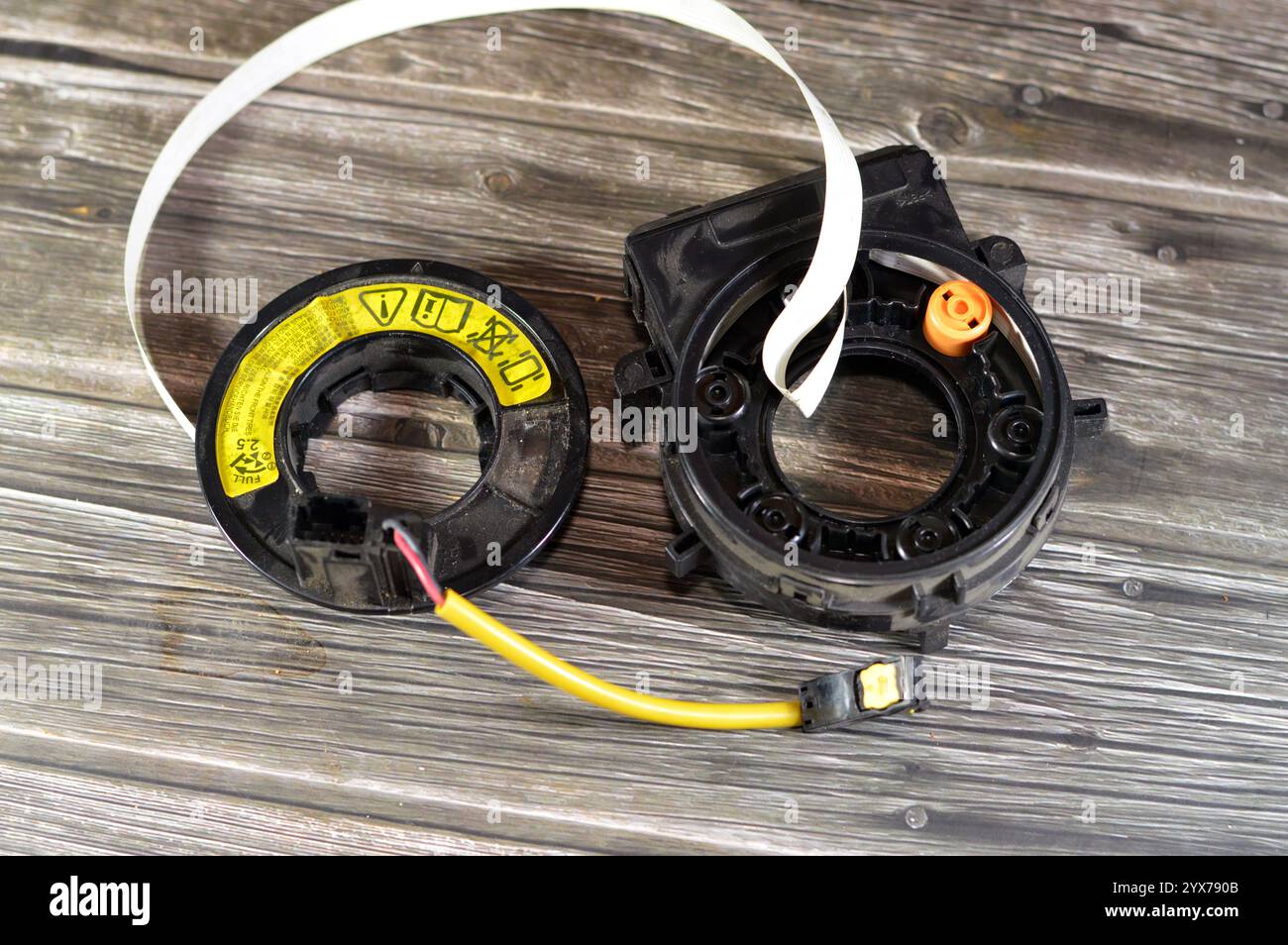 Cairo, Egypt, November 18 2024: Broken Airbag spiral cable clock spring ...