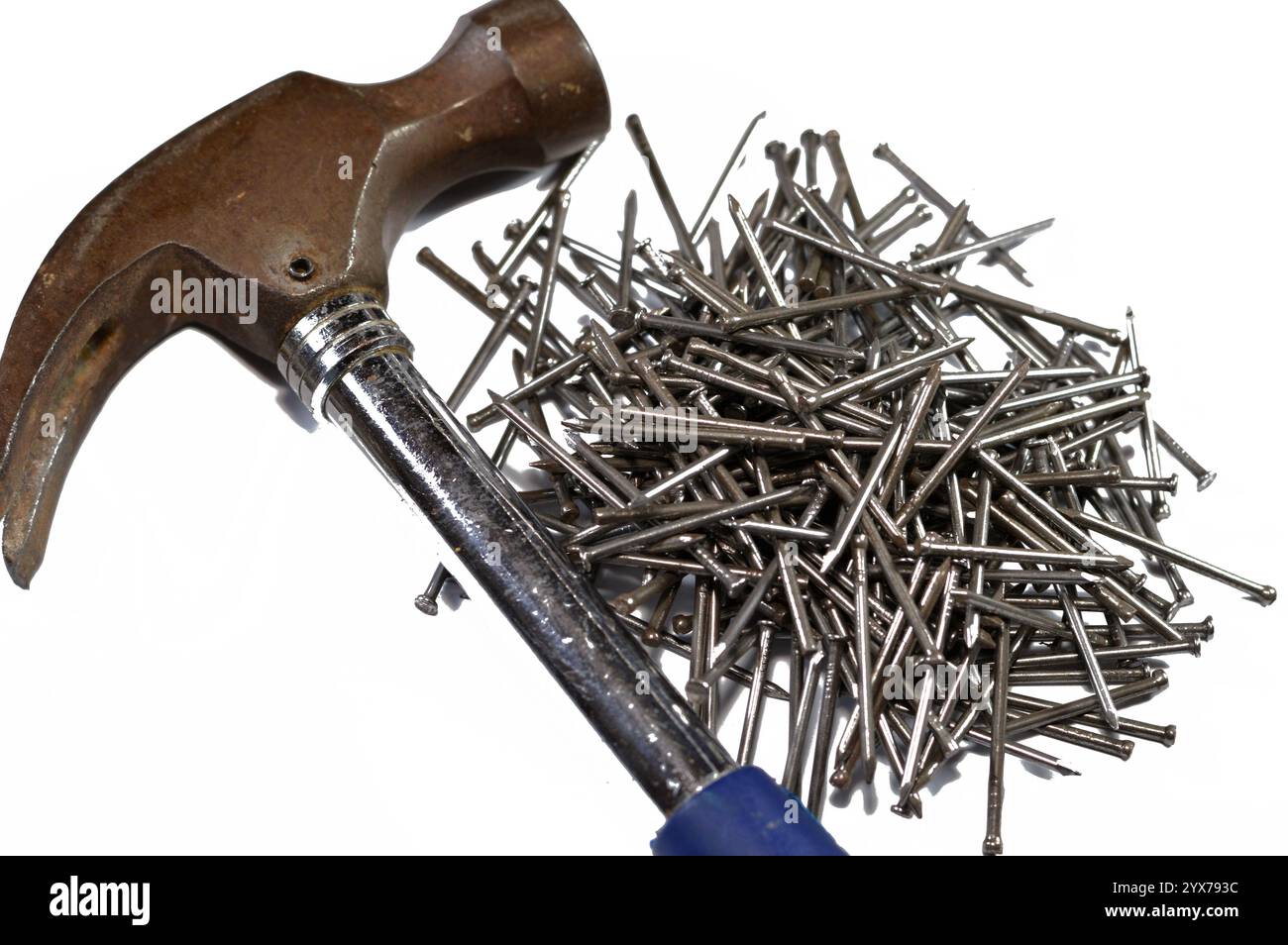 A hammer and wood screws nails fastener for woodworking and ...