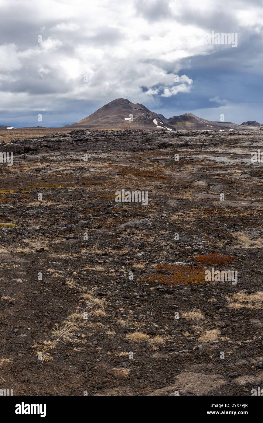 Leirhnjukur volcano landscape in Myvatn Geothermal Area in Iceland ...