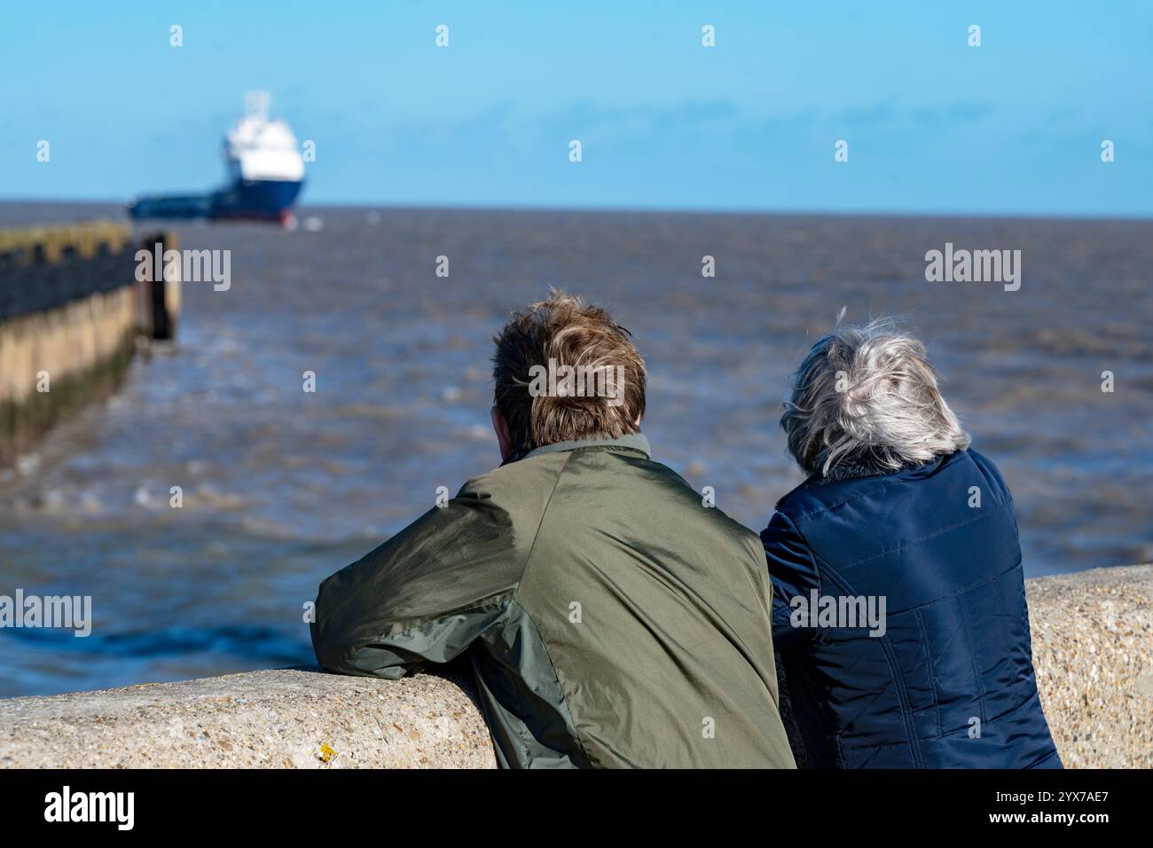 North Sea coast Lowestoft Suffolk Stock Photo - Alamy