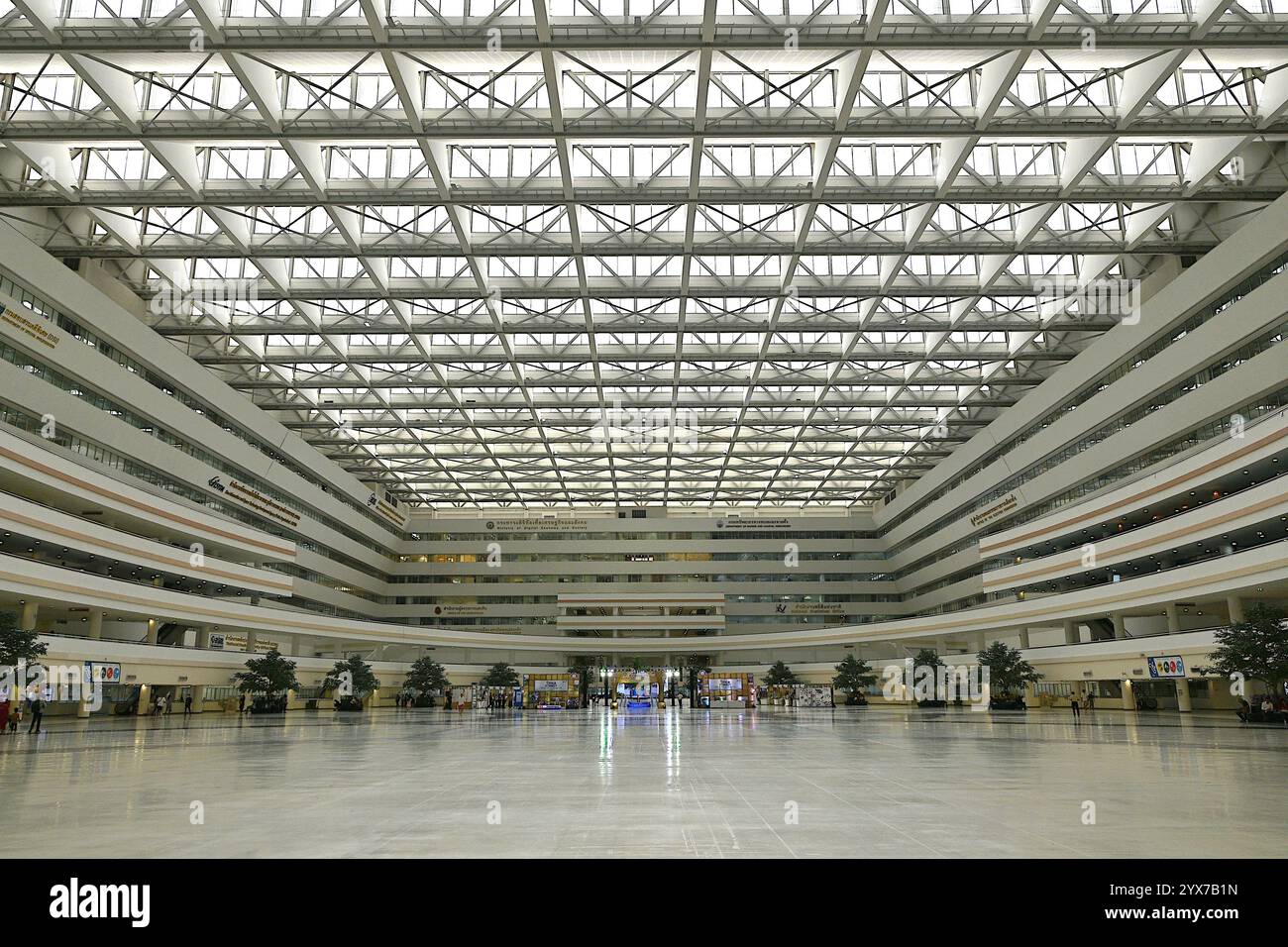 Central atrium of Ratthaprasatphakdi Building B at Chaeng Watthana ...