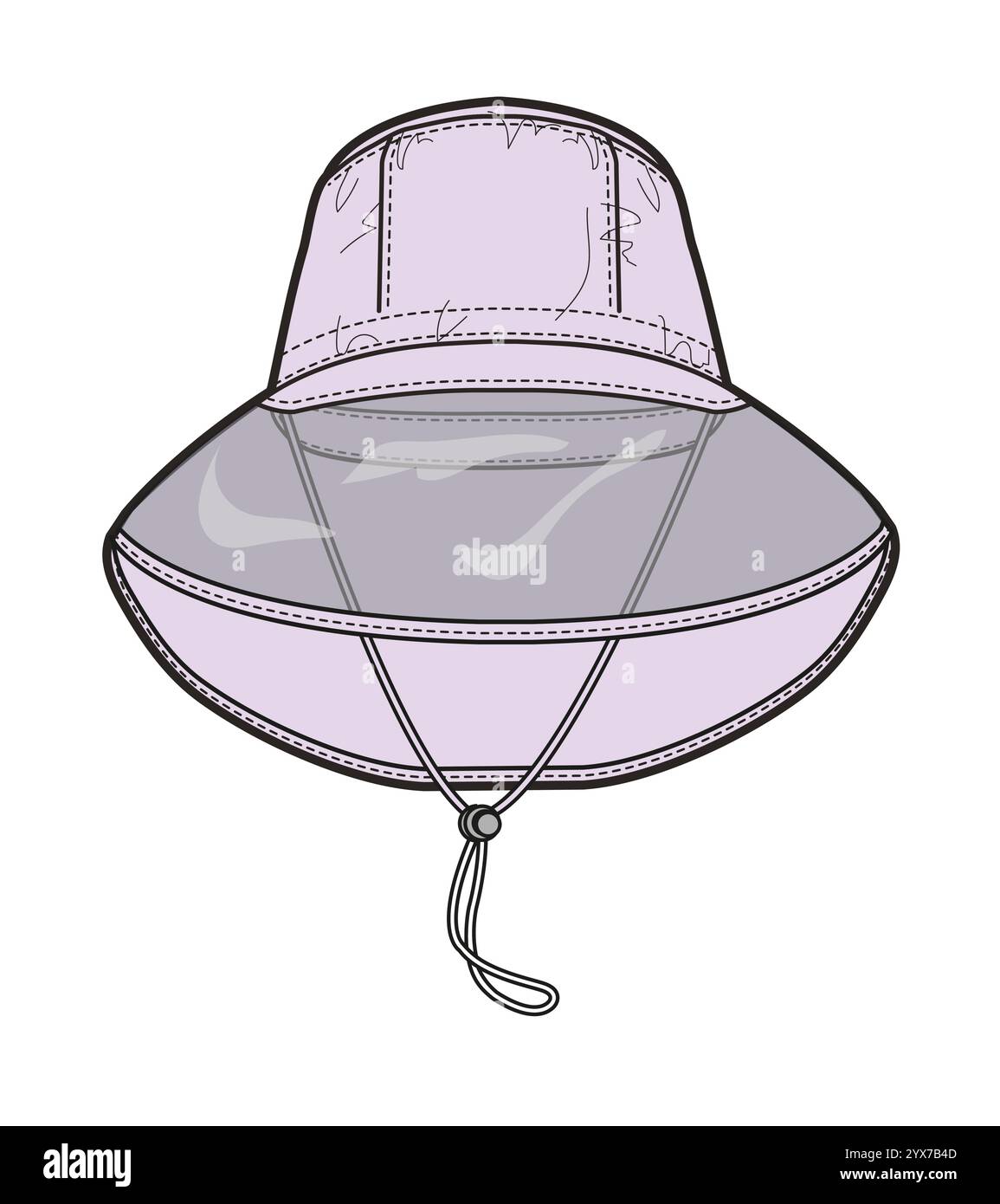 Boys safari hat technical flat design vector mockup template Stock Vector Image & Art - Alamy