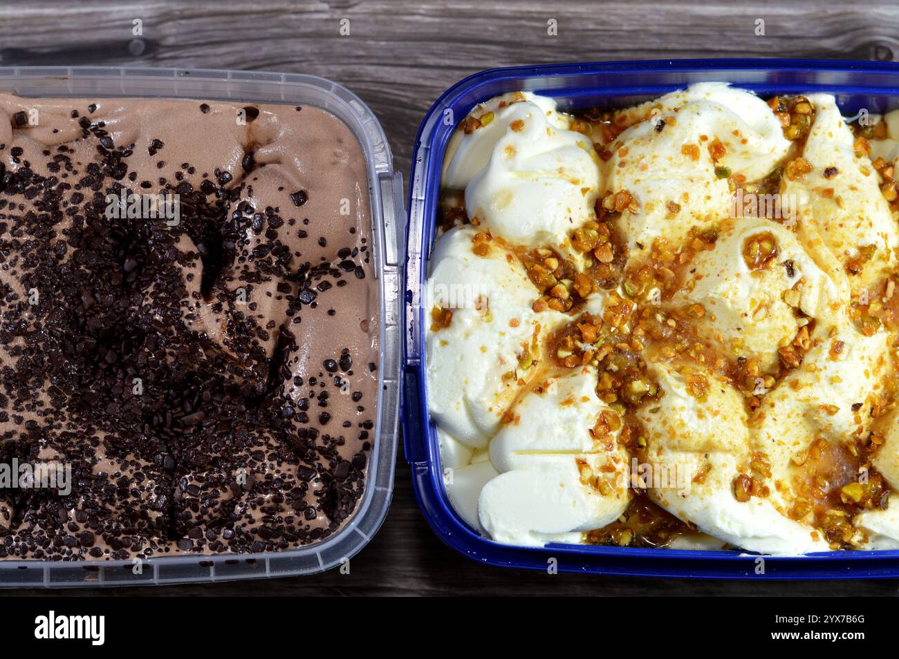 Assorted Ice cream, Mistika Mastic Pistachio ice cream flavored with ...