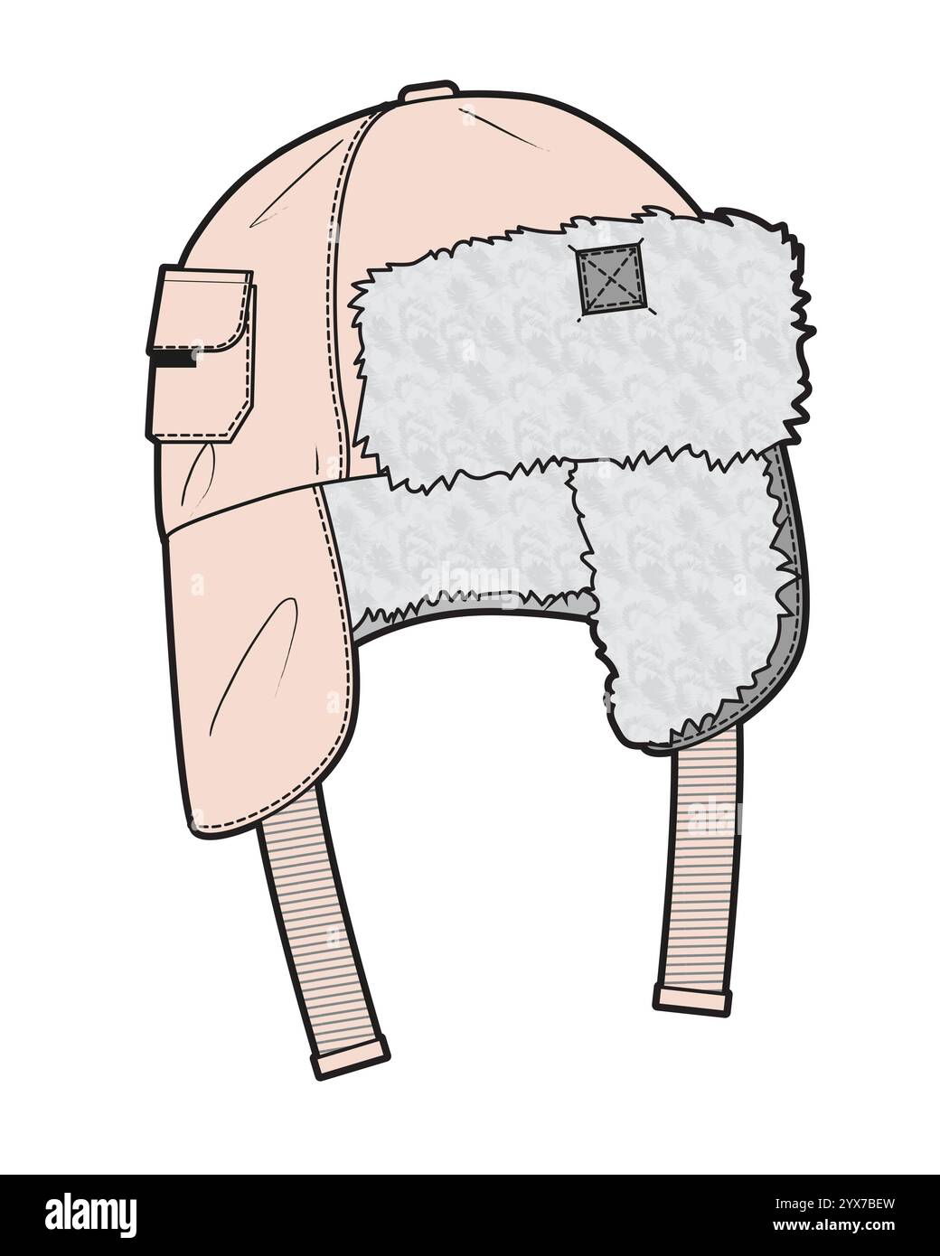 Trapper hat sketch hi-res stock photography and images - Alamy