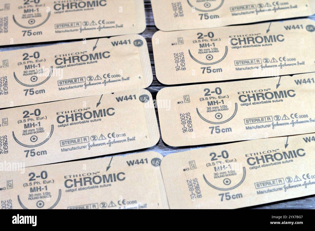 Cairo, Egypt, October 13 2024: ETHICON Chromic surgical gut sutures ...