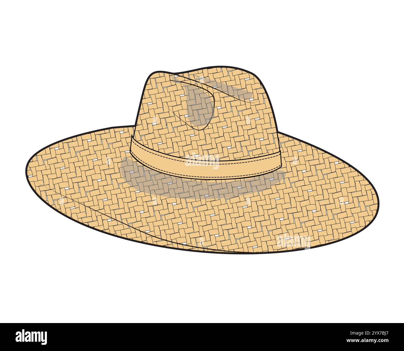 Straw hat illustration hi-res stock photography and images - Alamy