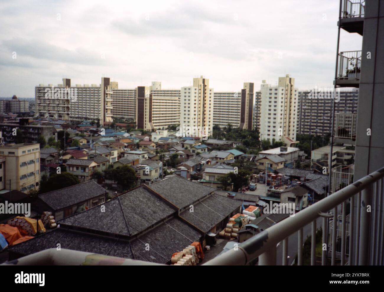 Vintage high angle photo of Adachi City, Tokyo, Japan - 1980 Stock ...