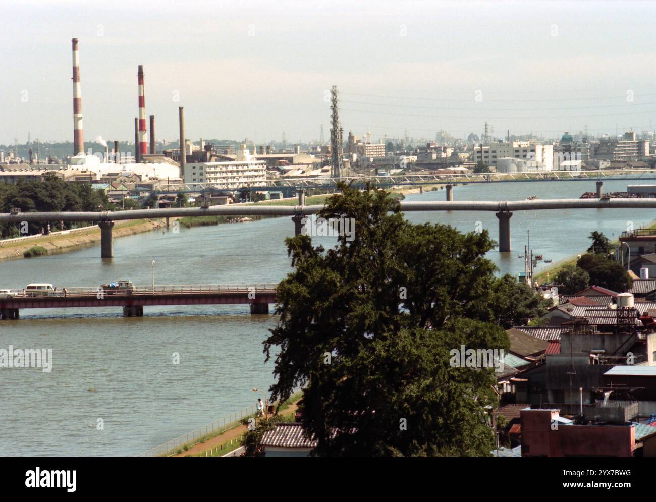 Vintage high angle photo of Adachi City, Tokyo, Japan - 1981 Stock Photo - Alamy