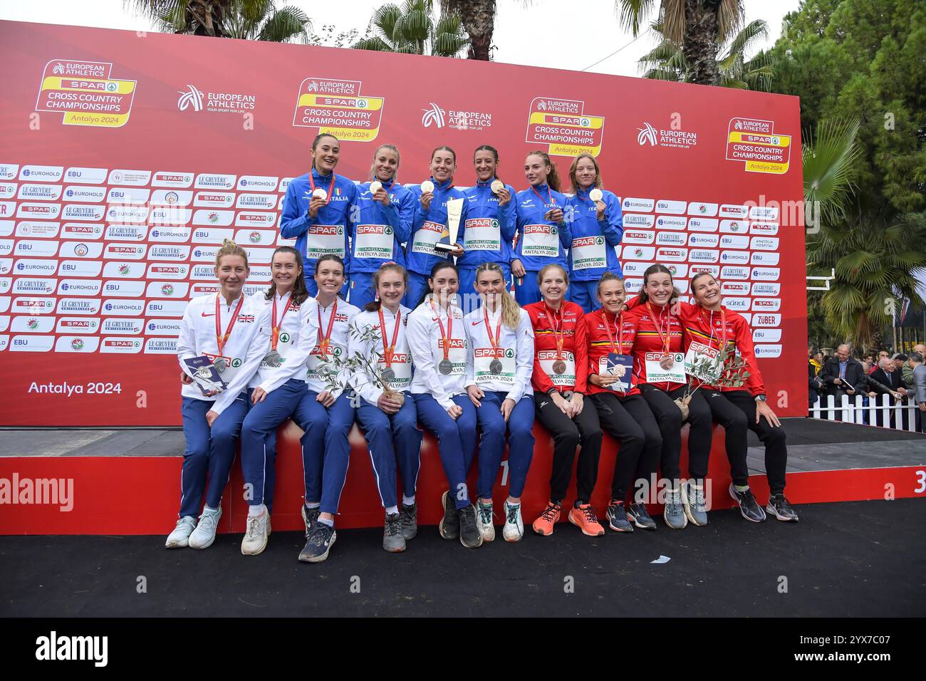 Italy (Gold), Great Britain & NI (Silver) and Belgium (Bronze) senior ...